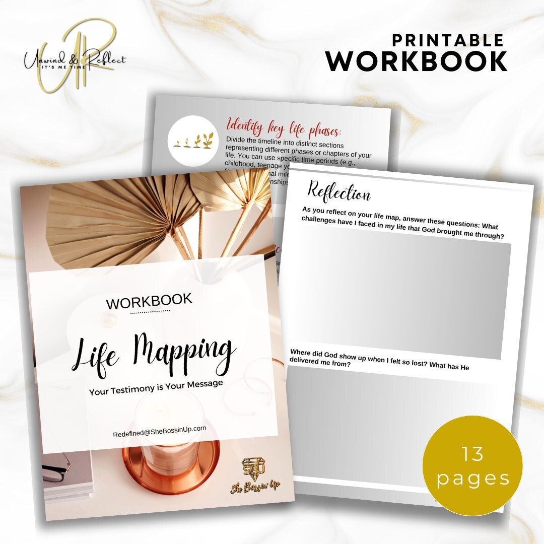 Planner - Printable Life Mapping Guide | Daily Alignment Christian Book | Workbook Digital ...