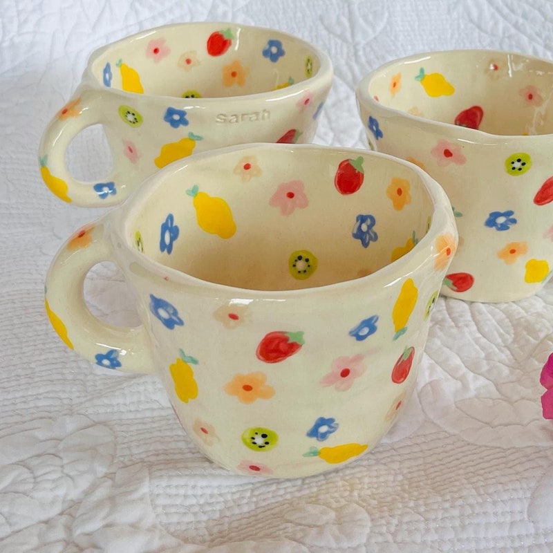 Handmade Small Fruit Mug - Etsy UK
