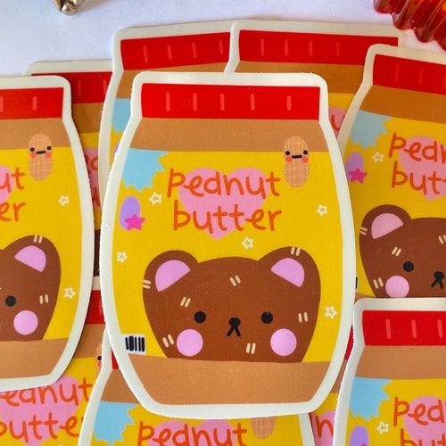 Card Making & Stationery 2 Piece Cute Heart Peanut Sticker Set Peanut ...
