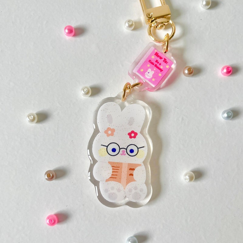 Bunny Fluffy Keychain - Etsy