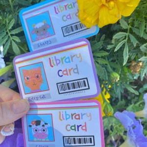 The Library Card Set-library Card Sticker-library Stationery-library ...