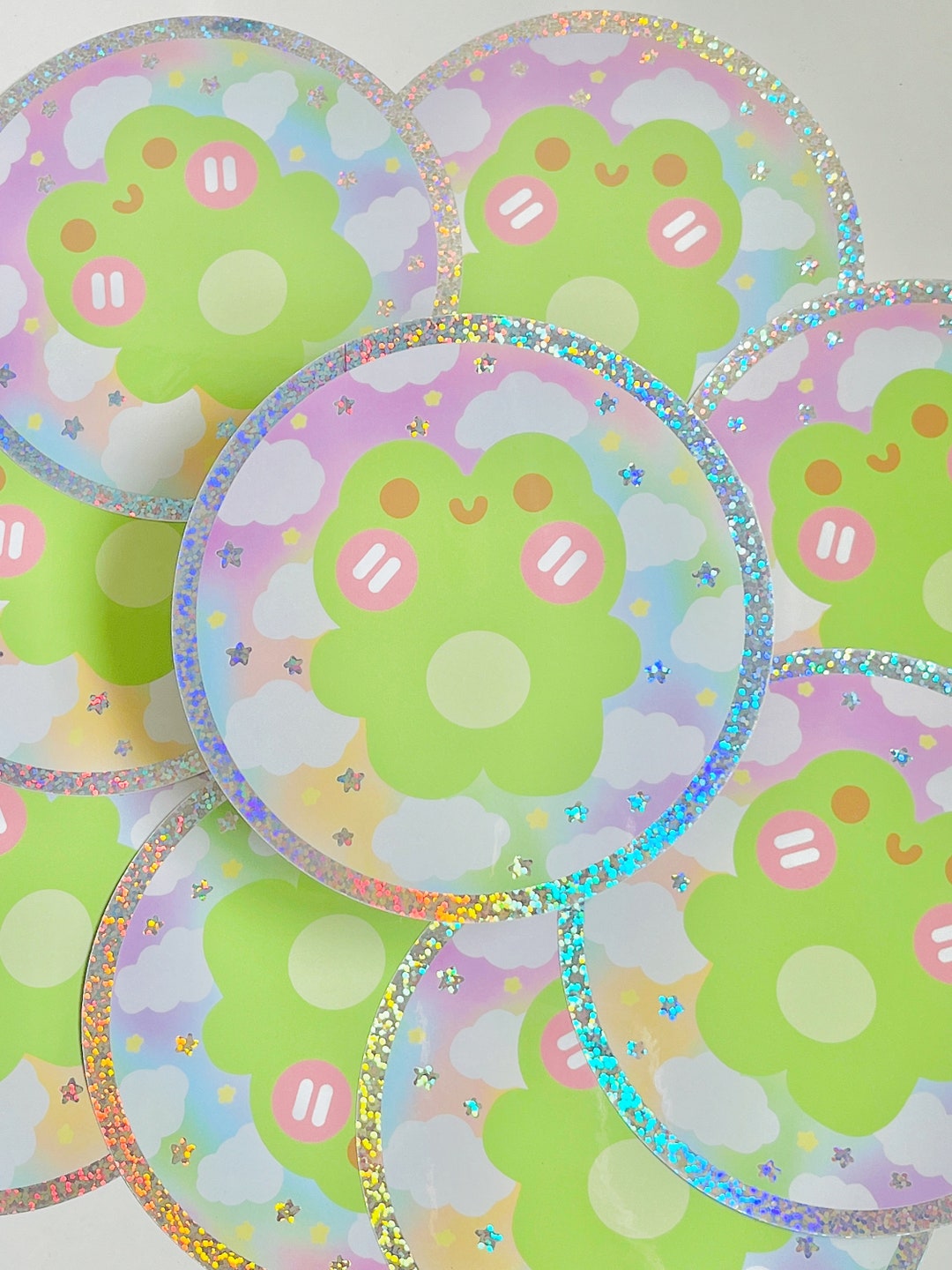 HUGE Cute Frog Bumper Sticker-frog Sticker,cute Sticker for Car,cute ...