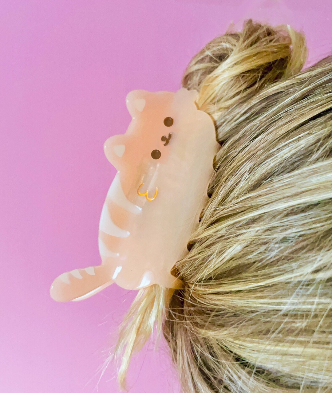 The Cat Loaf Hair Claw Clip-cellulose Acetate Hair Clip-fun Hair Claw ...
