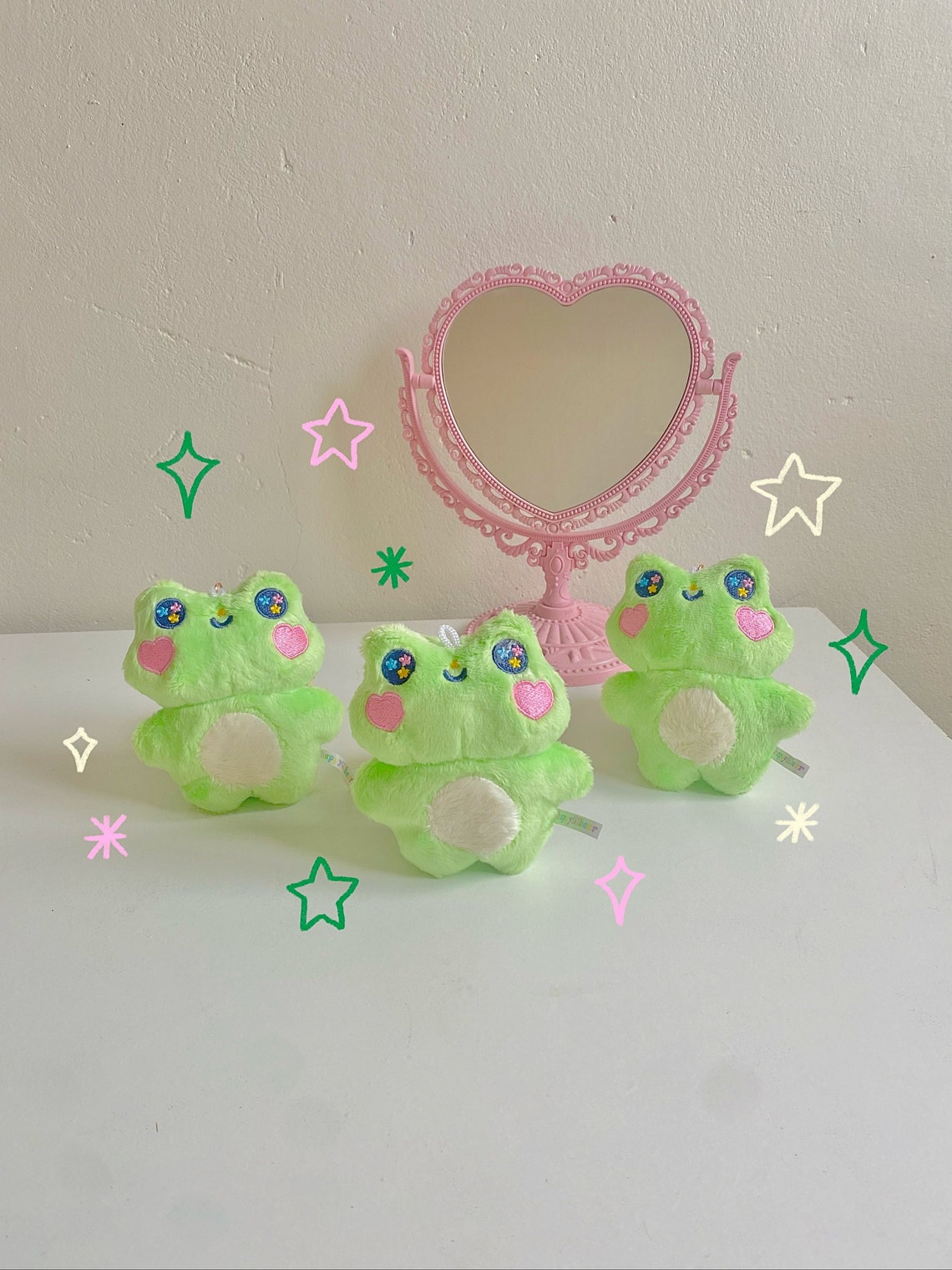 The Froggy Plush Keychain-plush Keychain-frog Plush-froggy - Etsy