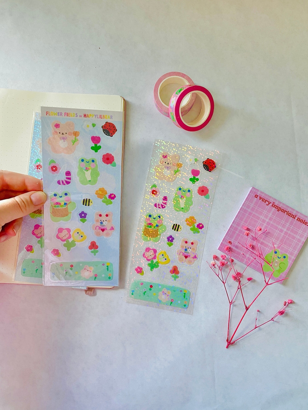 Flower Field Sticker Sheet-flower Stickers-polco Sticker Sheet-cute ...