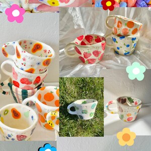PREORDER: Custom Ceramic Pottery Handmade Mug-cute Aesthetic Mug-mugs ...