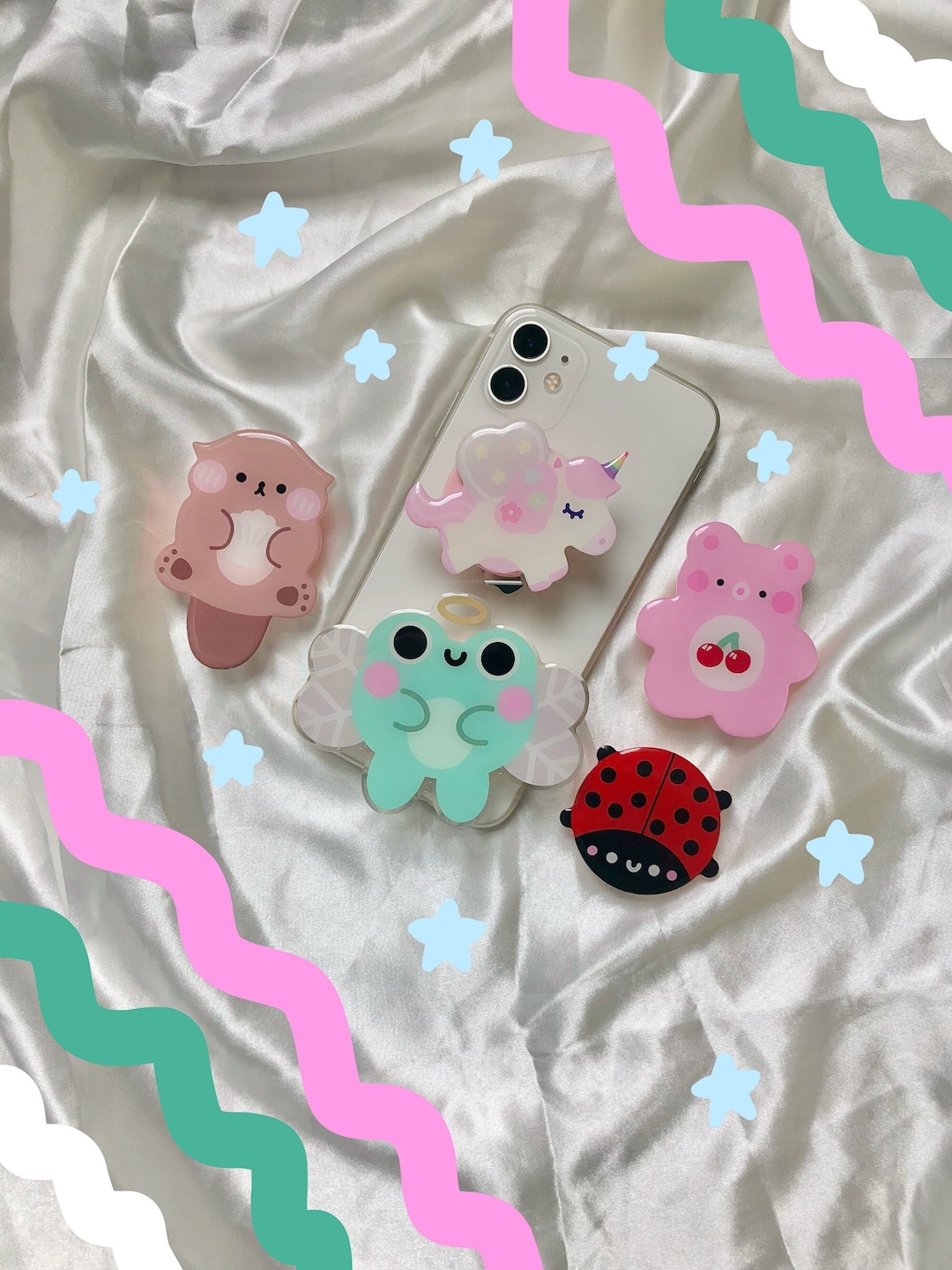 Cute Griptok// Cute Phone Holder,kawaii Phone Holder,pretty Phone ...