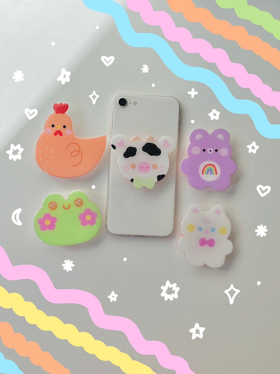 Cute Phone Griptok-cute Phone Holder,kawaii Phone Holder,pretty Phone ...