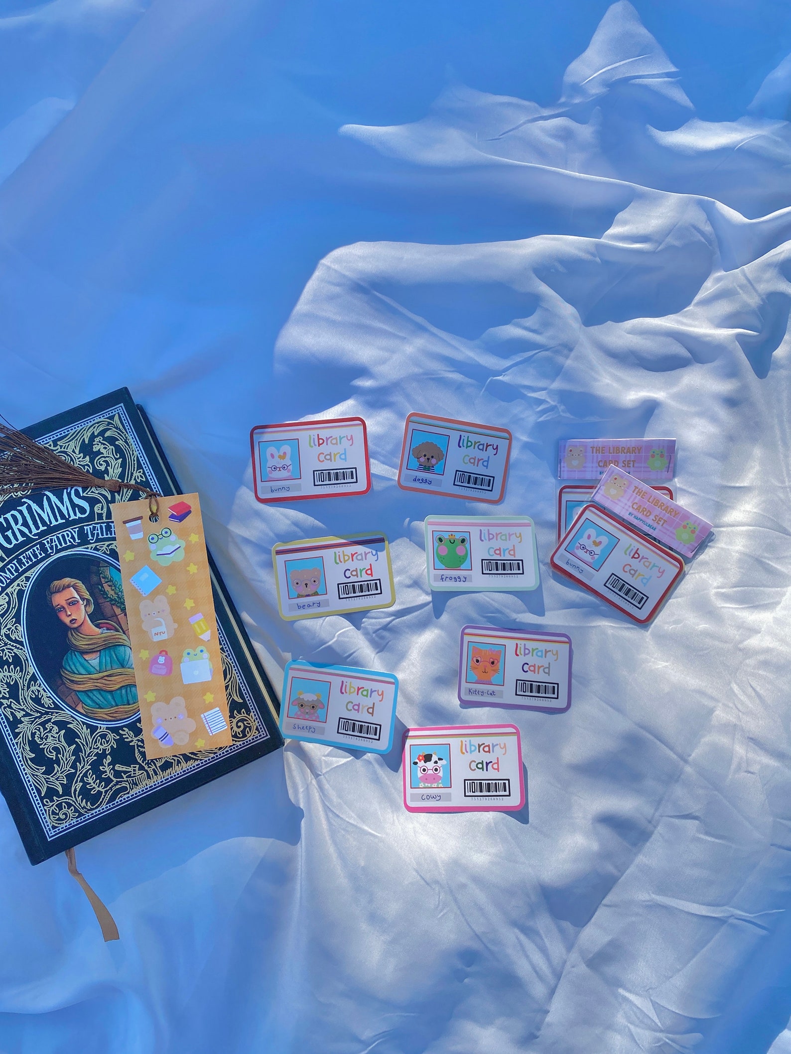 The Library Card Set-library Card Sticker-library - Etsy