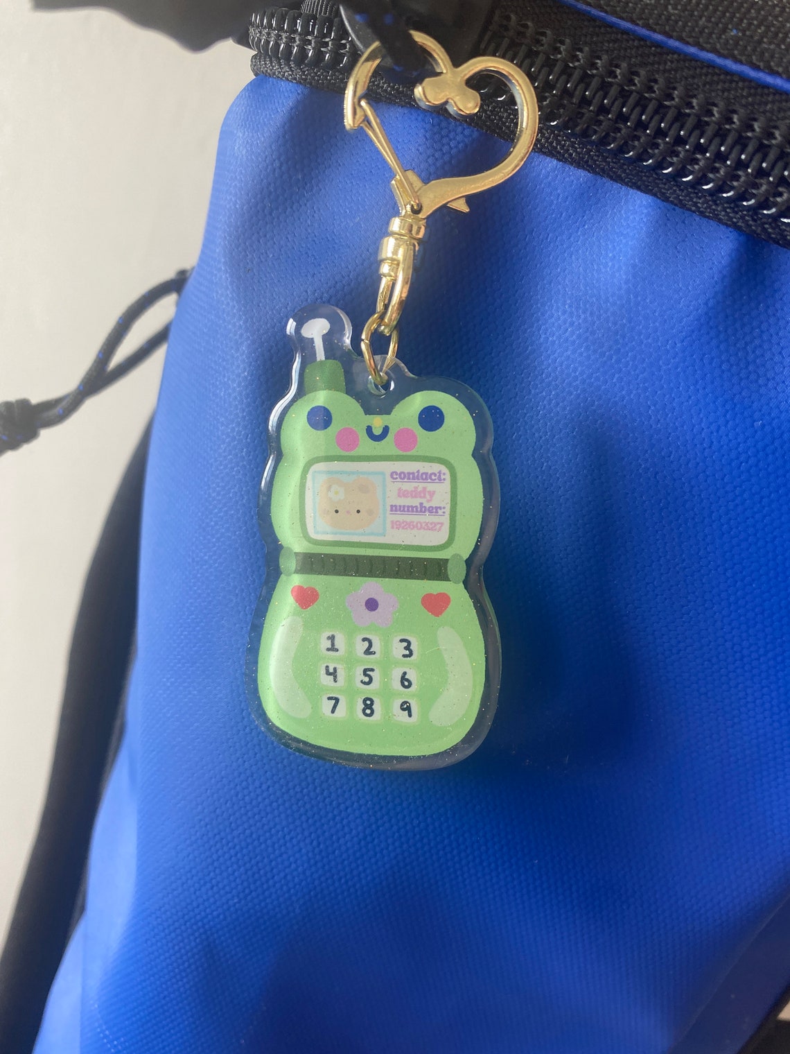 Froggy Flip Phone Acrylic Keychain-acrylic Keychain,cute Frog Keychain ...