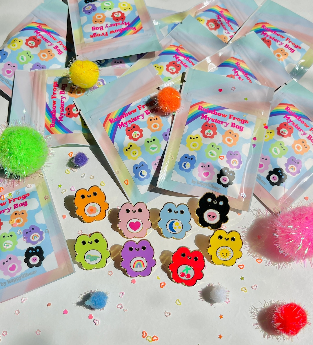 Mini Rainbow Frogs Mystery Enamel Pin-mystery Pin Bag-blind Bag Pin ...