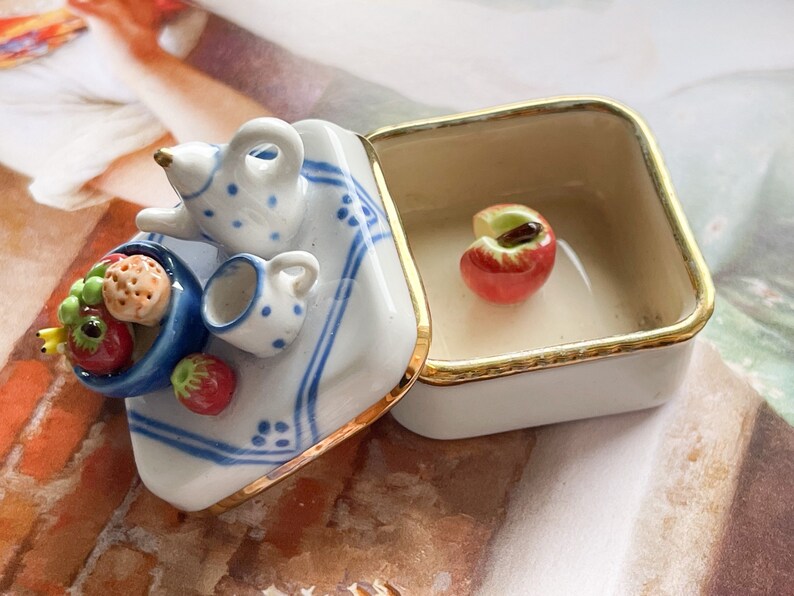 Vintage Miniature Trinket Box - Etsy