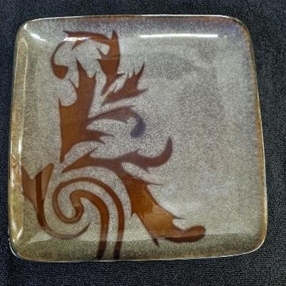 Oneida Stoneware Solare Damask Scroll Pattern Square Dinner | Etsy