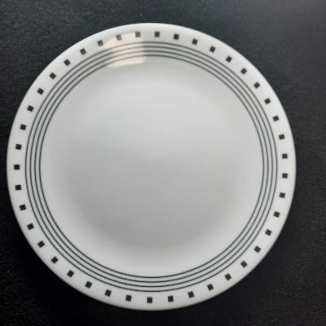 Corelle by Corning Vitrelle City Block Pattern Dinner Plate Made in USA ...