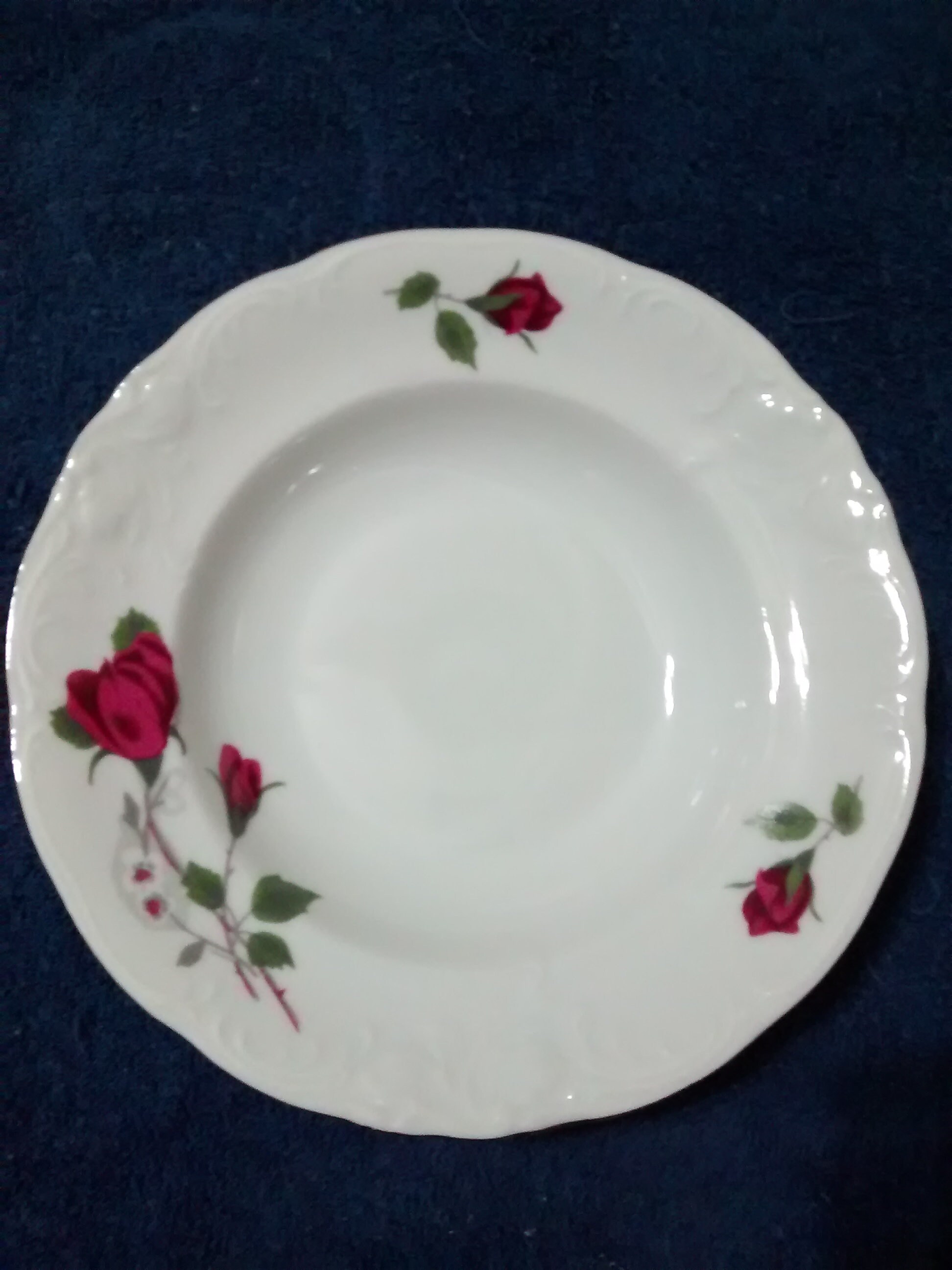 Royal Kent Collection Rose Pattern Rimmed Soup Bowl Poland - Etsy