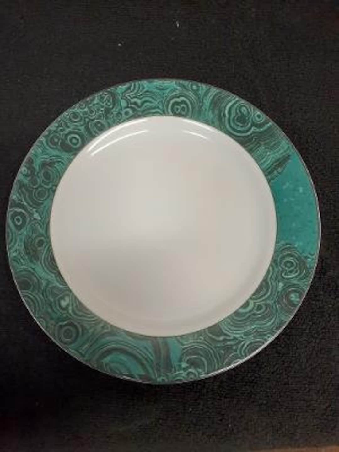 Gabbay China Malachite Pattern Dinner Plate - Etsy