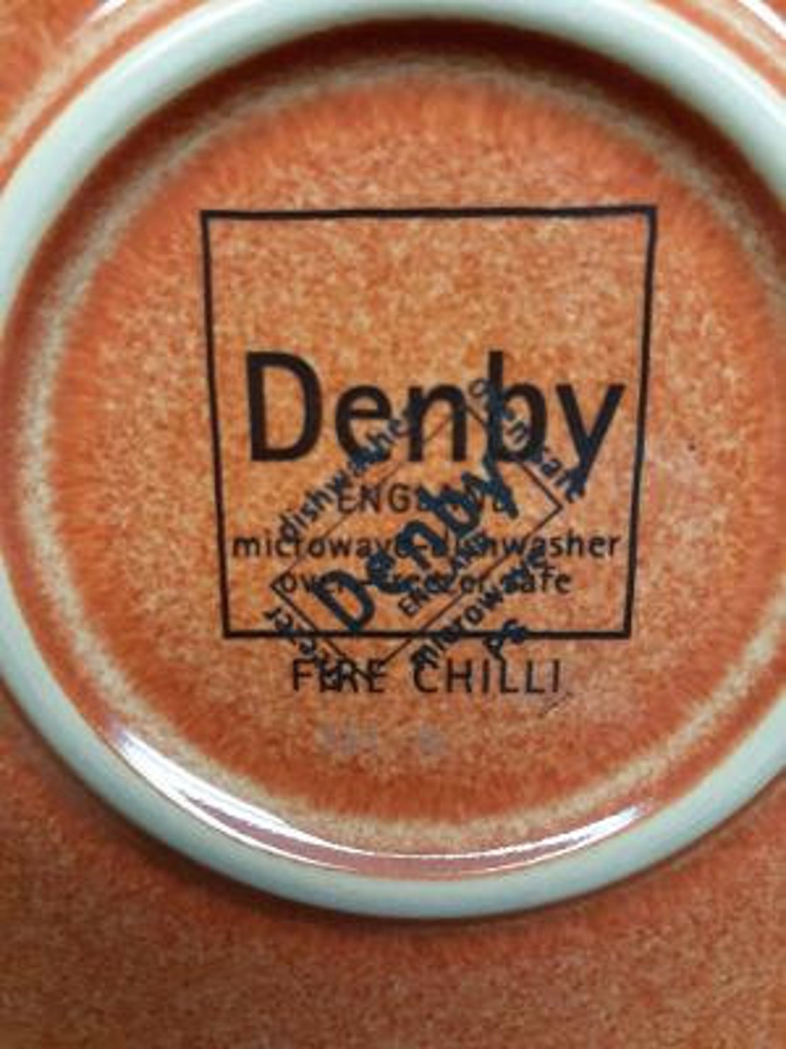 Denby Pottery Fire Chilli Pattern Salad Plate Made in England - Etsy