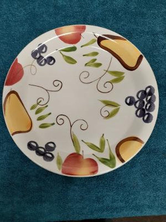 Royal Norfolk RNF102 Fruit Pattern Stoneware Dinner Plate | Etsy