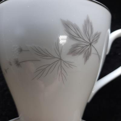 Mikasa Narumi Silver Maple Pattern Coffee Cup and Saucer Set Made in Japan - Etsy
