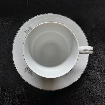 Mikasa Narumi Silver Maple Pattern Coffee Cup and Saucer Set Made in Japan - Etsy