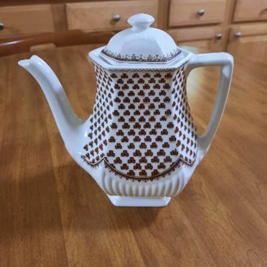 Adams Empress Micratex Real English Ironstone Sharon Pattern Coffee Pot ...