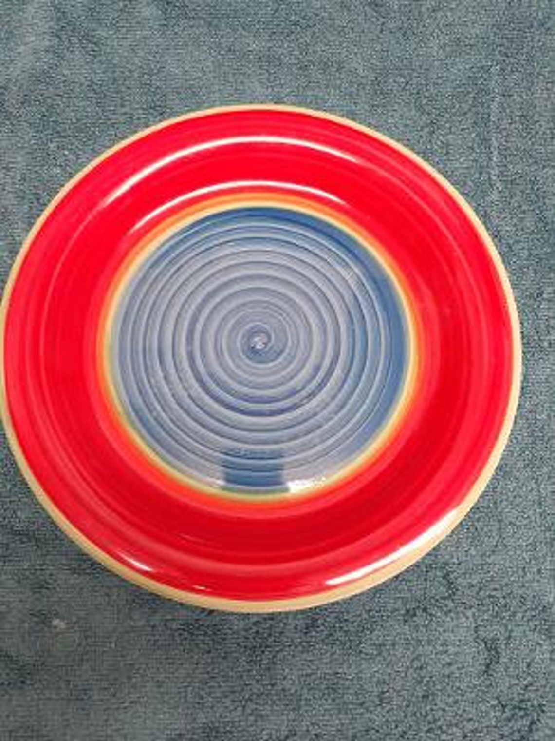 Royal Norfolk Mambo Pattern Stoneware Dinner Plate Blue Center - Etsy