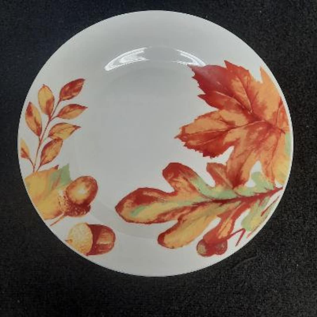 Royal Norfolk Fall Leaves Pattern Dinner Plate - Etsy