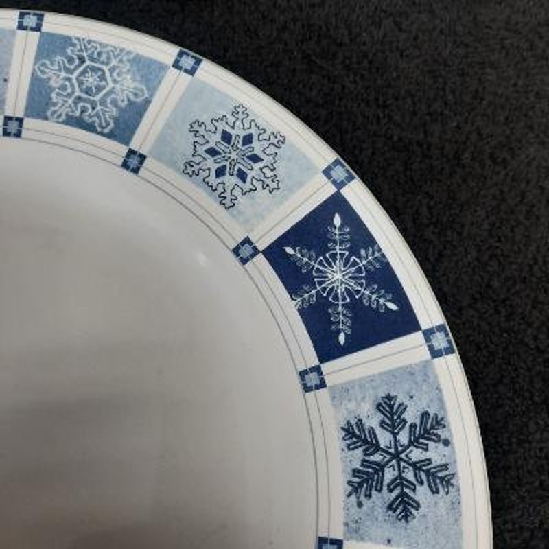 Stoneware Snowflake Plate - Etsy