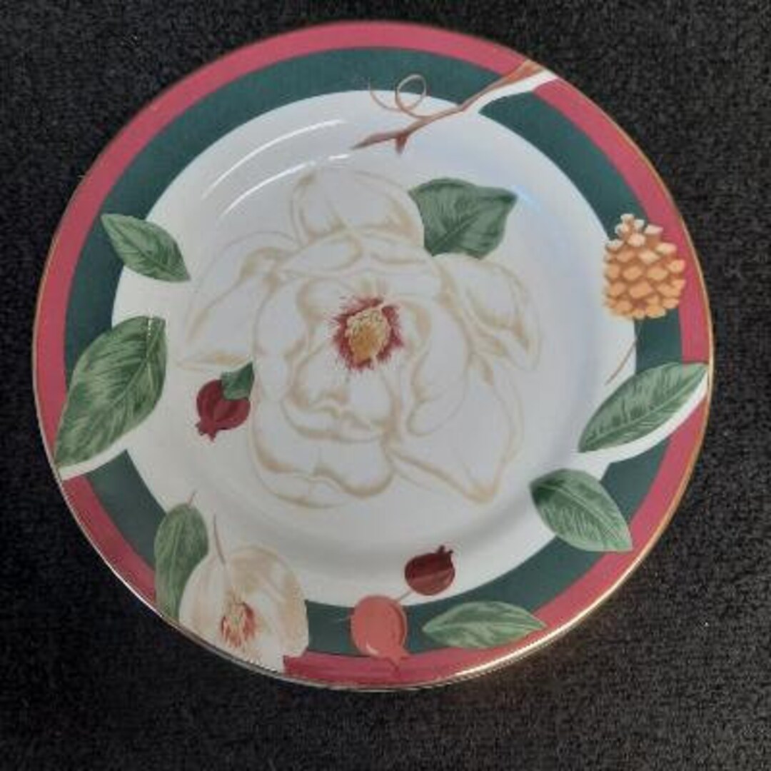 Tienshan Fine China Magnolia Pattern Salad Plate - Etsy