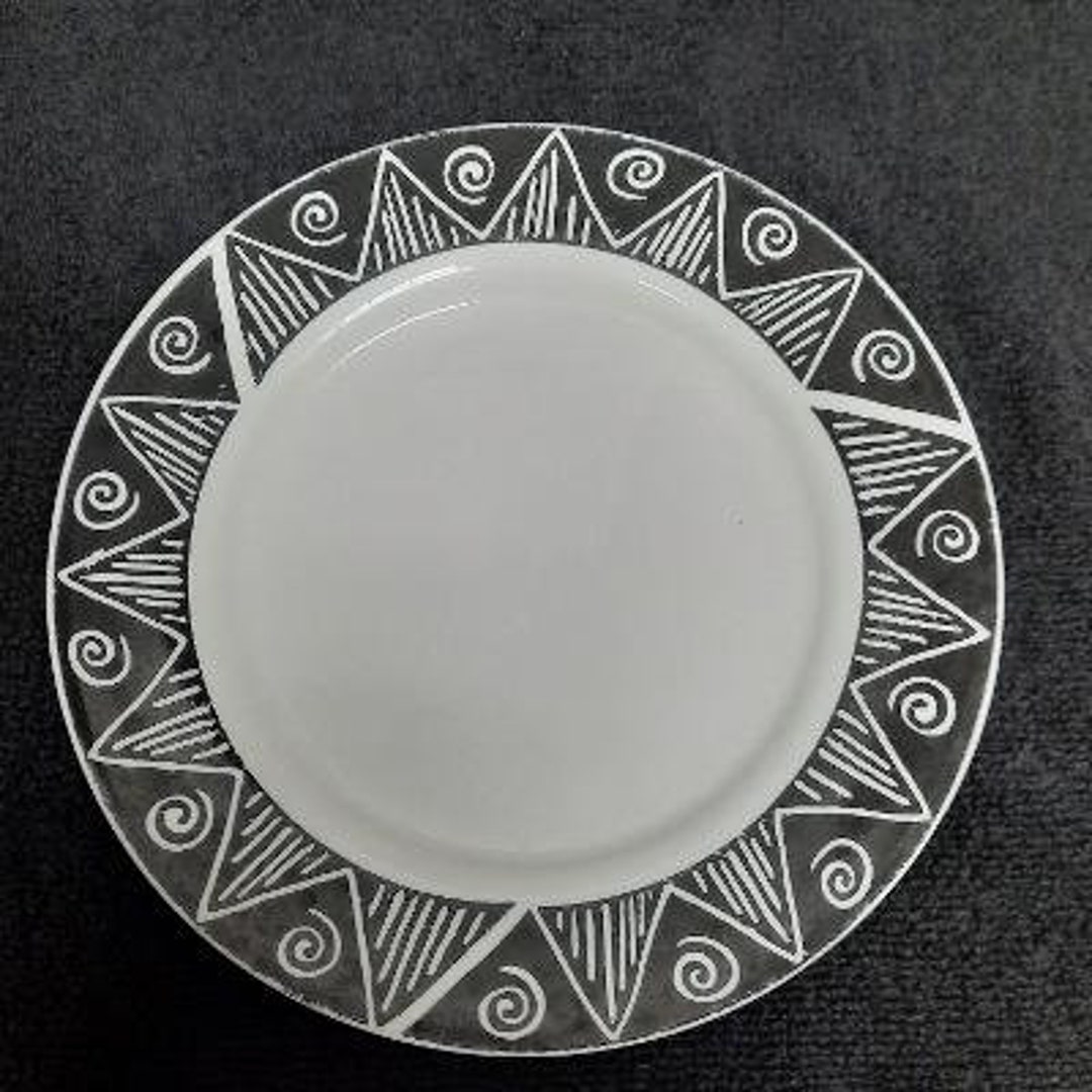 Oneida Majesticware Shadow Pattern Salad Plate Stoneware - Etsy