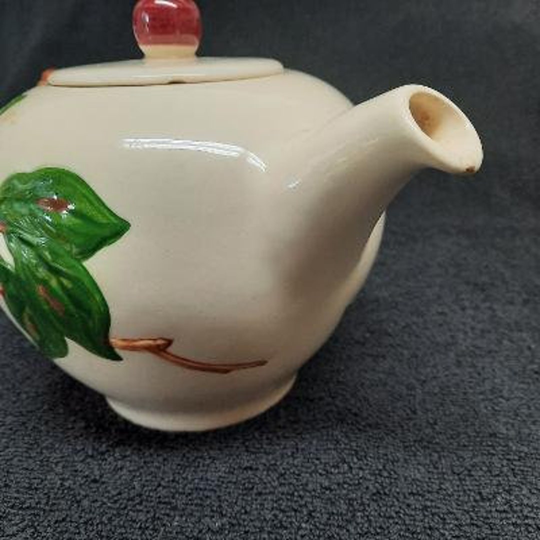 Franciscan Apple Pattern Tea Pot With Lid Black Stamp - Etsy