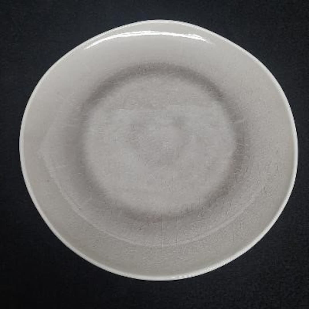 Roscher Stoneware Crackle Glass Gray Pattern Dinner Plate - Etsy
