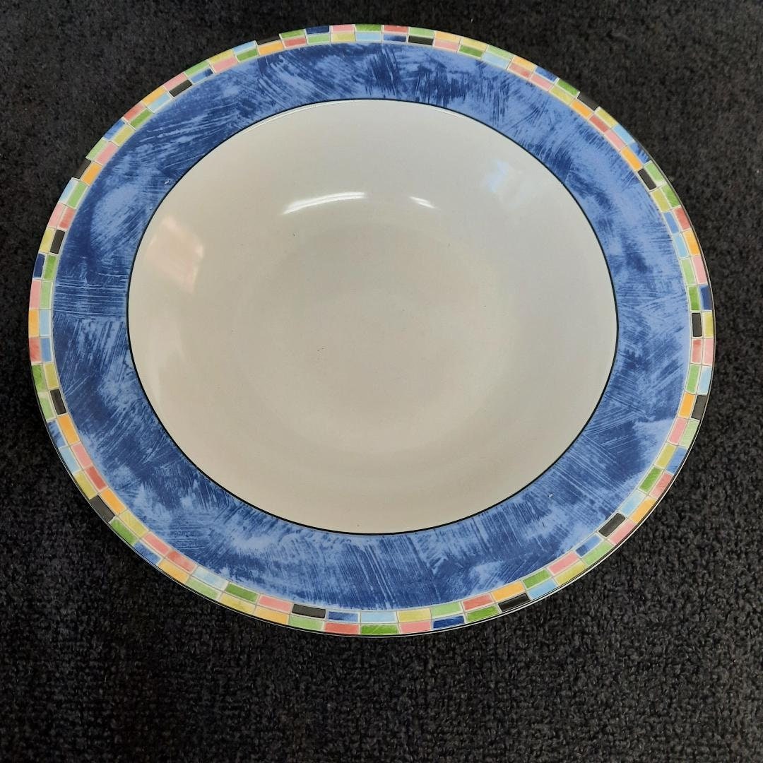 PTS International Interiors Genuine Stoneware Fantasia Pattern Rimmed ...