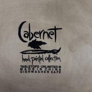 Tabletops Gallery Cabernet Pattern Dinner Plate Hand Painted - Etsy