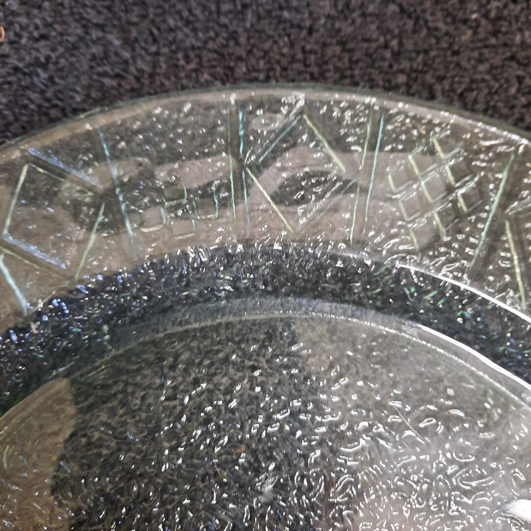 Vintage Indiana Glass Clear Green Diamond Pattern Plates Choice - Etsy