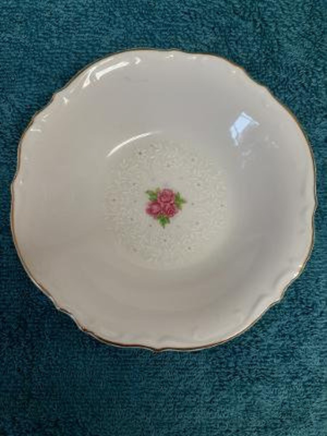 Bristol Fine China Rose Point Pattern Fruit Dessert Berry Bowl Made in ...