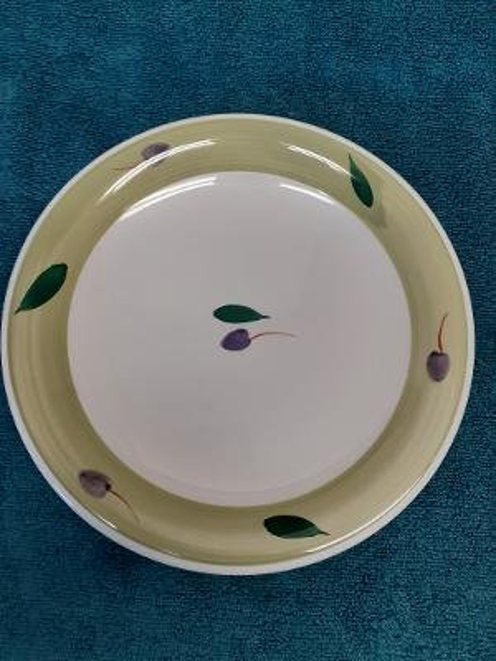 Maxam Italian Hand Painted Olive and Leaf Pattern Dinner Plate Made in ...