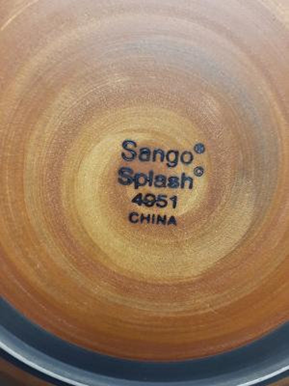 Sango Splash Pattern Stoneware Dinner Plate Brown Drip Style - Etsy