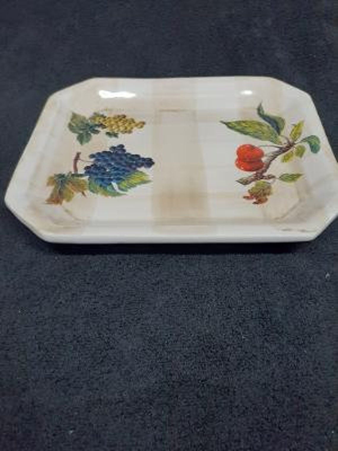 Ceramica Due Torri Fruit Pattern Octagonal Serving Platter Made in ...