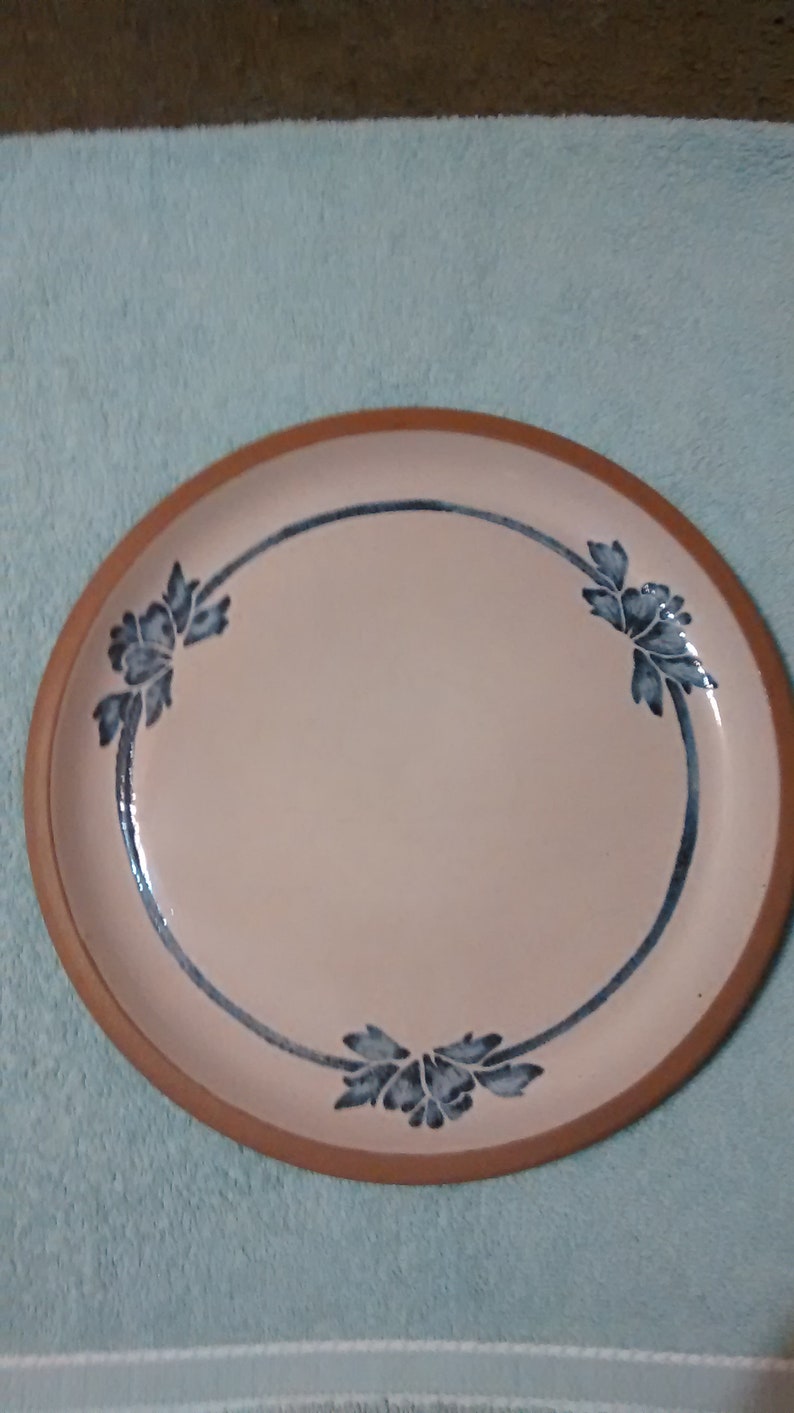 Midwinter Stoneware Blue Print Pattern Dinner Plate Made in - Etsy