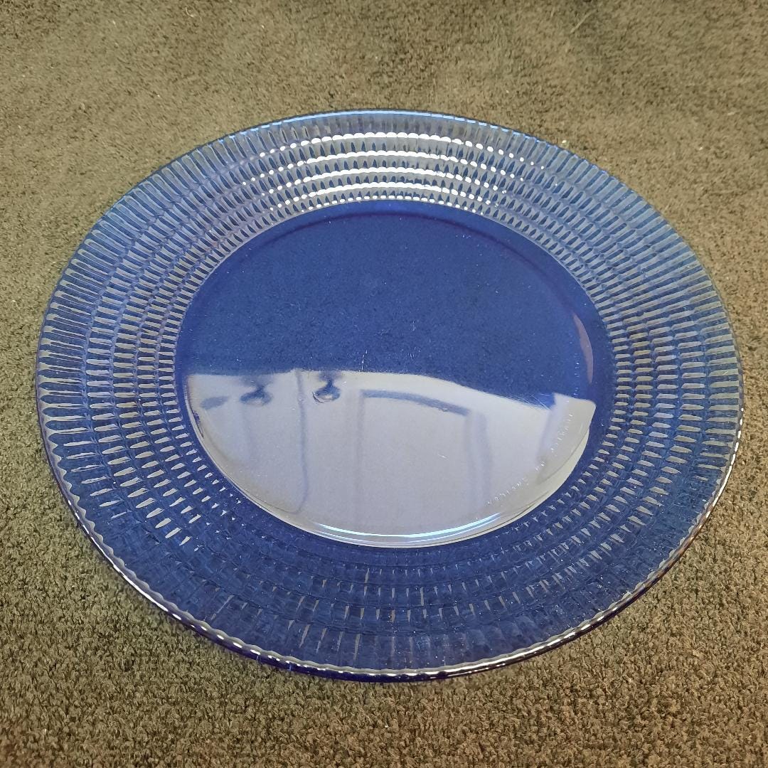 Fortecrisa Cobalt Blue FCG3 Checkered Block Pattern Dinnerware Piece ...