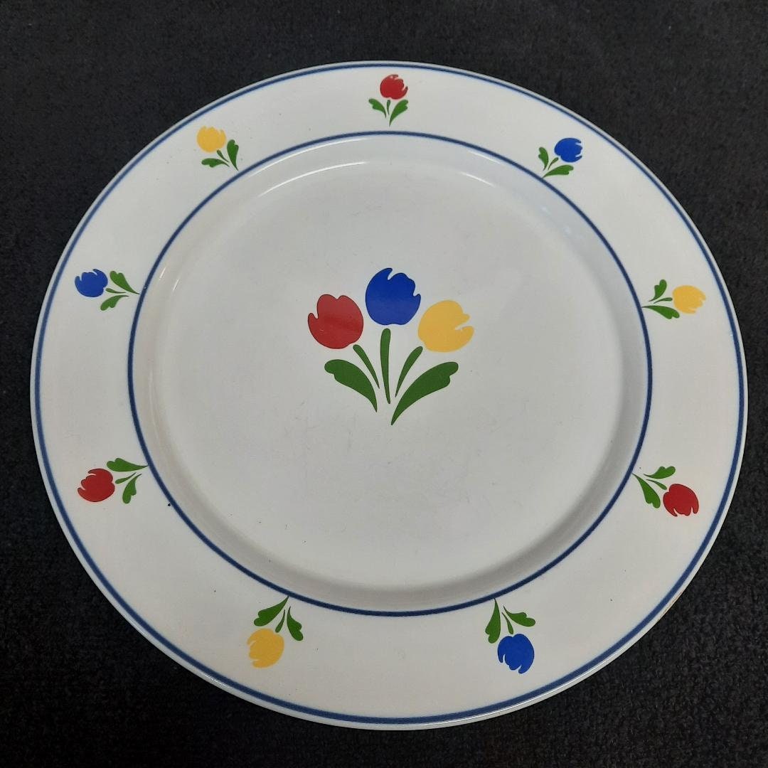 JMP Marketing Stoneware Collection Tulip Tyme Pattern Dinner Plate - Etsy