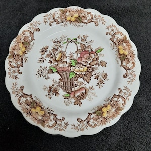 Ridgway Old English Bouquet Brown Pattern Dinnerware Pieces ...