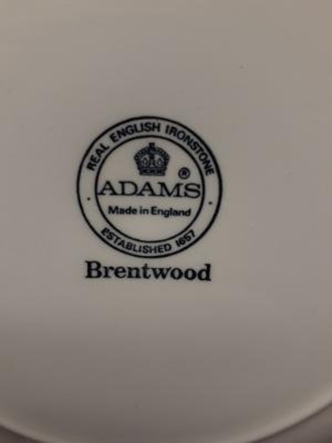 Adams Real English Ironstone Brentwood Pattern Salad Plate Blue Clovers ...