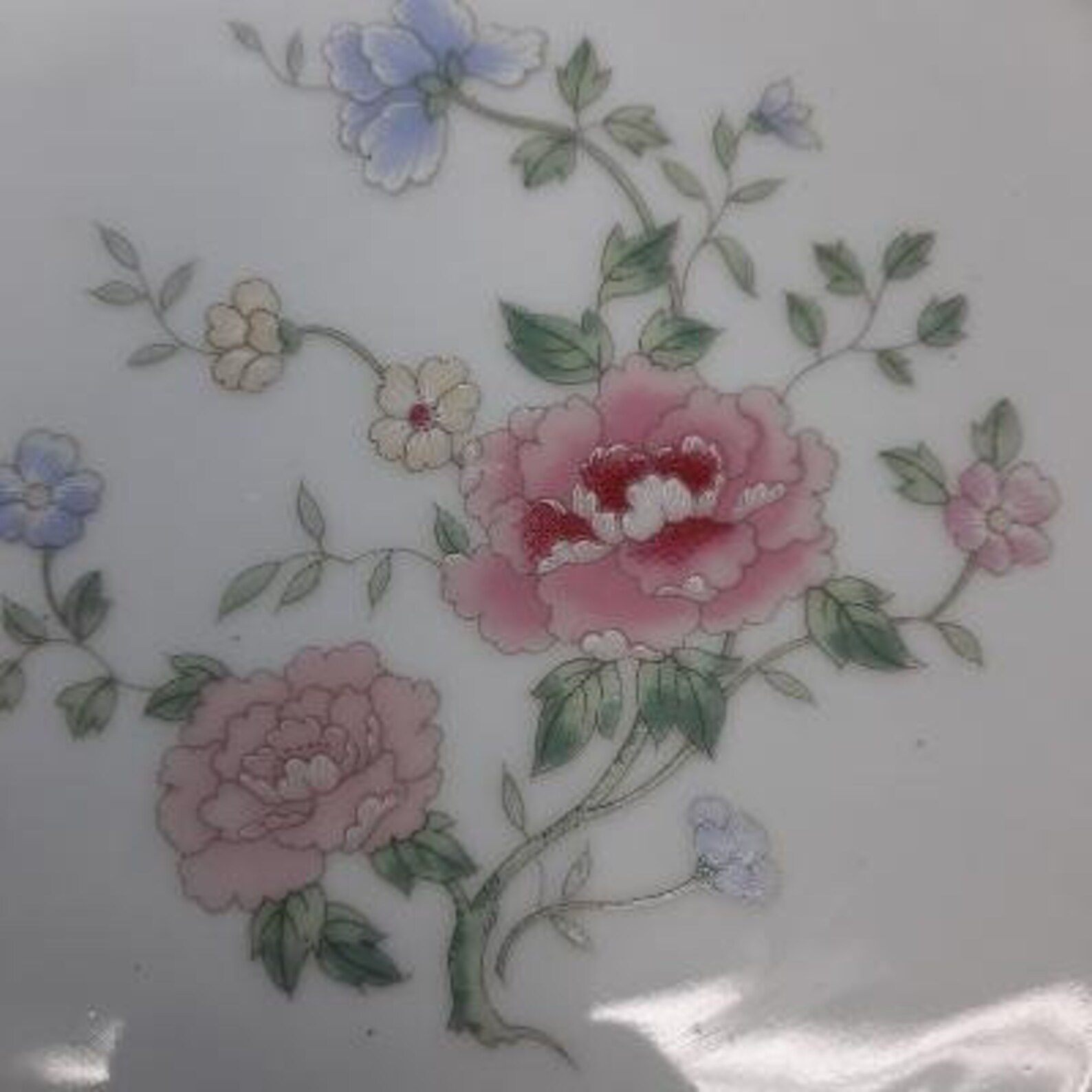 Crescent Fine China CCN4 Floral Pattern 5 Piece Place Setting Platinum ...