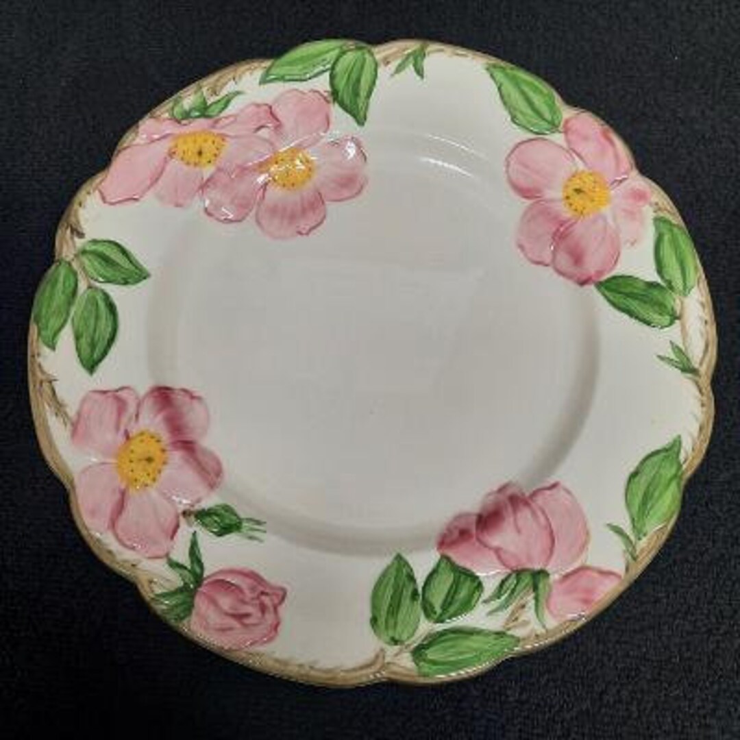 Franciscan Dinnerware Desert Rose Pattern Round Chop Plate Platter Made in California Half Moon ...