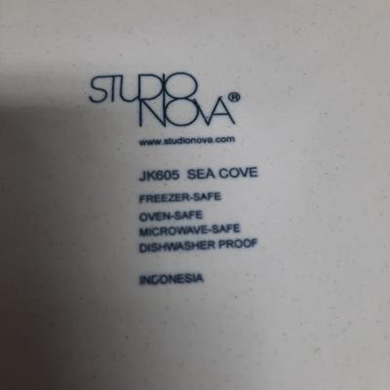 Studio Nova Sea Cove JK605 Pattern Dinner Plate Made in Indonesia - Etsy