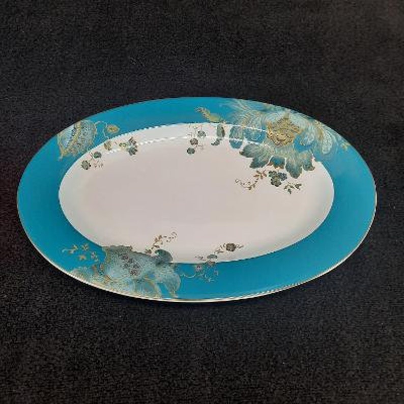 222 Fifth Fine China Eliza Teal Pattern Dinnerware Choice Piece Dinner ...