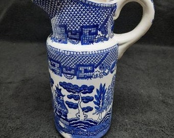 Collectible Willow Pattern Small Ceramic Cream Pitcher Baby's Milk ...