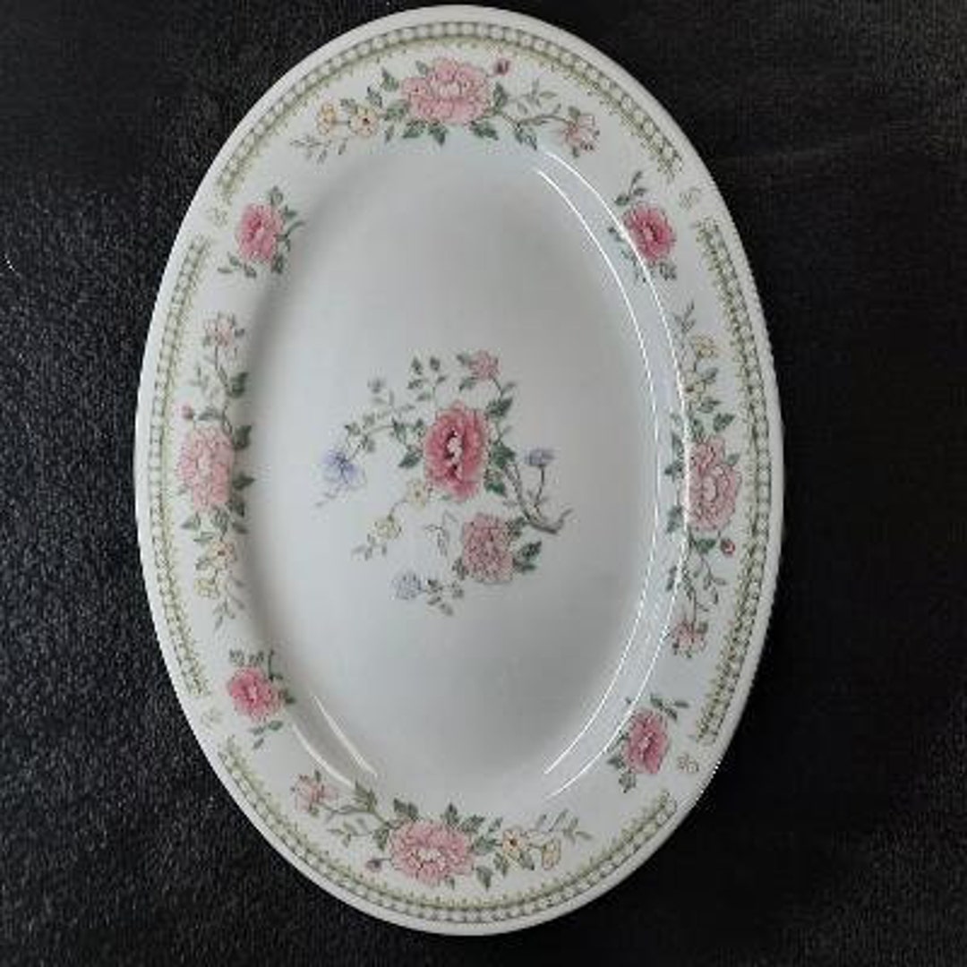 Crescent Fine China CCN4 Floral Pattern Oval Meat Serving Platter ...